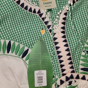 FARM Rio | Dresses | Farm Rio Palm Tree Embroidered Dress S Nwt | Poshmark